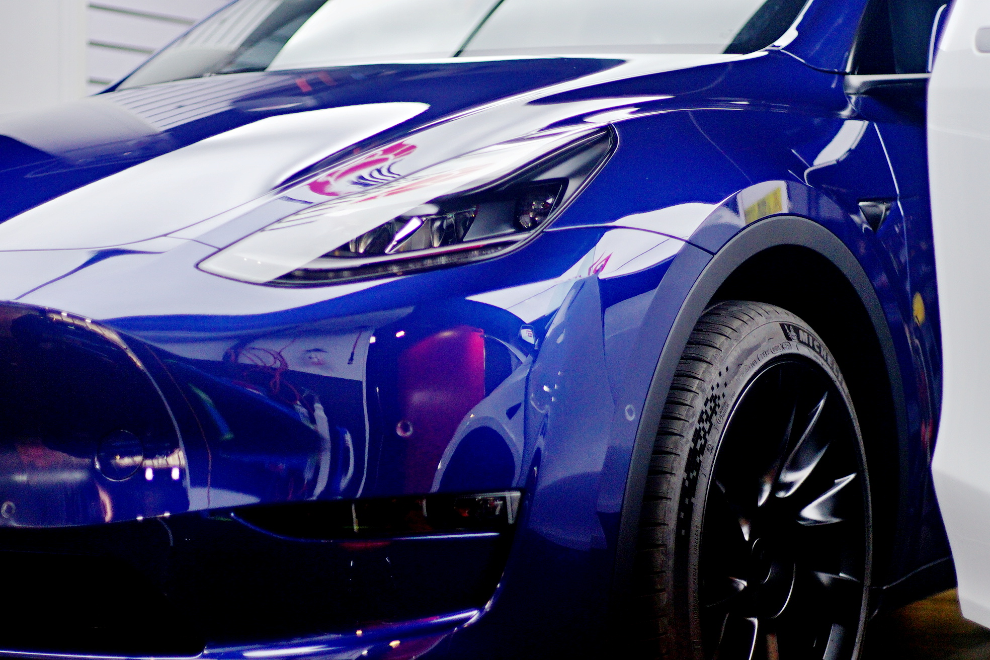 Tesla Model Blue in Gloss PPF - ppf.com.hk